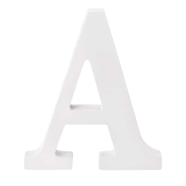 White Wood Letters 4 Inch, Wood Letters A-Z for DIY, Party Projects ...