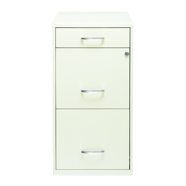 Space Solutions 18" Deep 3 Drawer Mobile Metal File Cabinet, Teal - On ...