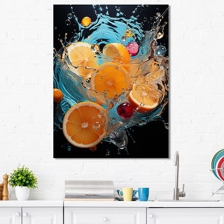 Designart "Orange Soda Fizzy Abstraction I" Soda Wall Art - Bed Bath ...
