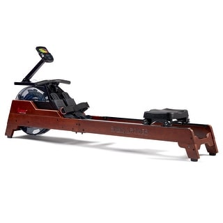 Sunny Health & Fitness Elite Wooden Water Rowing Machine with Exclusive ...