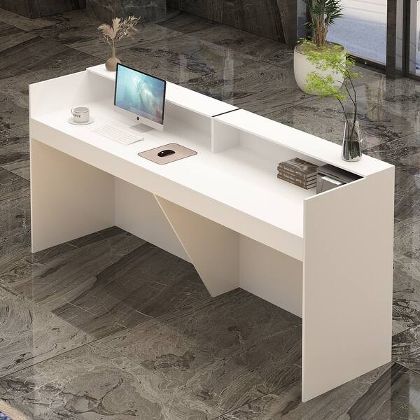 Reception Desk Sideboard Elegant Organizational Solution Front Table ...