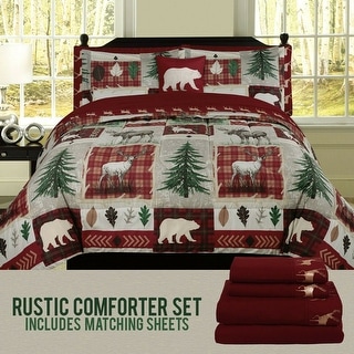Multipiece Bed in a Big Rustic Cabin Quilt Set Full - Bed Bath & Beyond ...