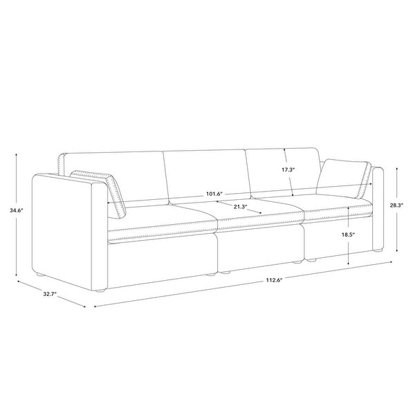 Mia Oversized Modular Sectional Fabric Sofa On Sale Bed Bath Beyond 38169103