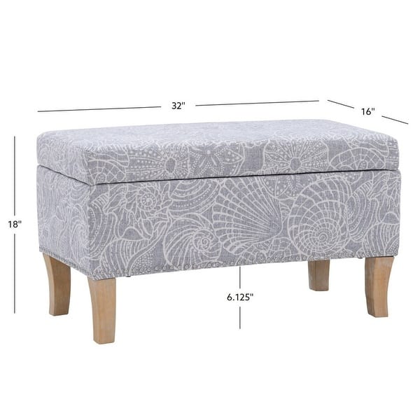Patrice Stone Upholstered Storage Ottoman Bench - Bed Bath & Beyond ...