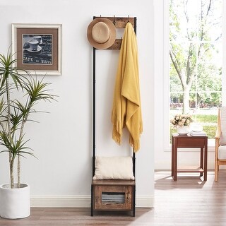 72 Inch Coat Rack with Cabinets Door and 5 Hooks - Bed Bath & Beyond ...