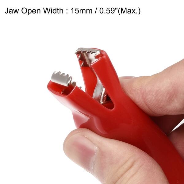 7 Pcs Nickel Coated Alligator Clip Adapter 20A Test Clamp Full Shroud ...
