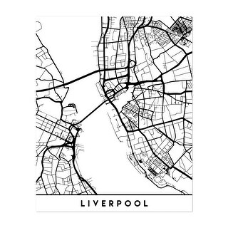 Liverpool United Kingdom Maps Coordinates Urban Art Print/Poster - Bed ...