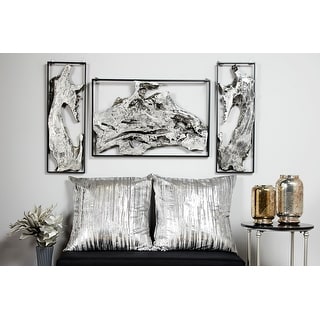 Silver Magnesium Oxide Handmade Live Edge Abstract Wall Decor with ...