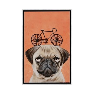 iCanvas "Pug With Bicycle" by Coco de Paris Framed - Bed Bath & Beyond ...