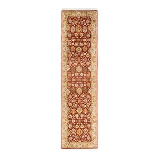 Overton Handknotted Wool Traditional Oriental Orange Runner - Bed Bath ...