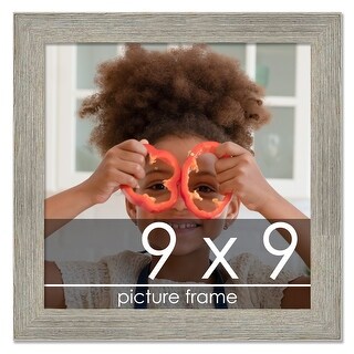 9x9 Distressed/Aged Contrast Grey Wood Picture Square Frame - Picture ...