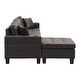 Sectional Sofa Set With L Shape Chaise Lounge, Cup Holder, Left Or ...