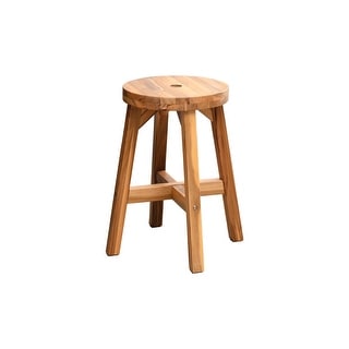 Acacia Wood Stool Round - Bed Bath & Beyond - 39762146