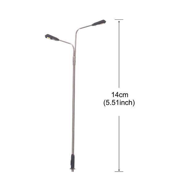 4pcs Model Railway Train Lamp Post White 1/100 Scale 10cm 3.94inch 3V ...