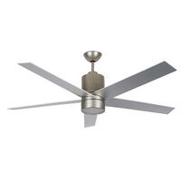Vento 56" Ceiling Fan with LED Light and Satin Nickel Finish - Satin ...