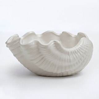 7" White Seashell Shaped Serving Bowl - Bed Bath & Beyond - 32650290