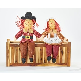 24" Sitting Thanksgiving Pilgrims Figures, Set of 2 - 24 - Bed Bath ...