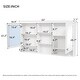 55'' Wall Mounted Mirror Medicine Cabinet with Adjustable Shelves and ...