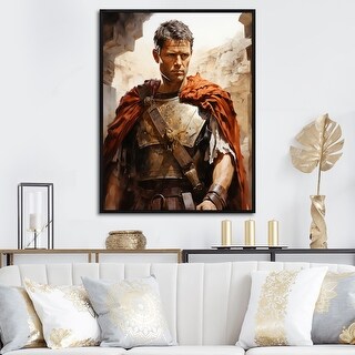 Designart "Emperor Tiberius Imperial Portrait" Emperor Framed Wall Art ...