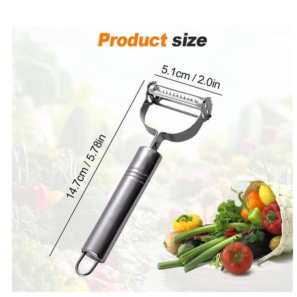Multi-Function Vegetable Peeler, Stainless Steel Dual Blade Vegetable Peeler, Fruit Peeler ...