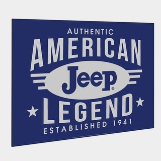 Jeep Authentic American Legend Oversized Metal Sign Wall Decor - Bed ...