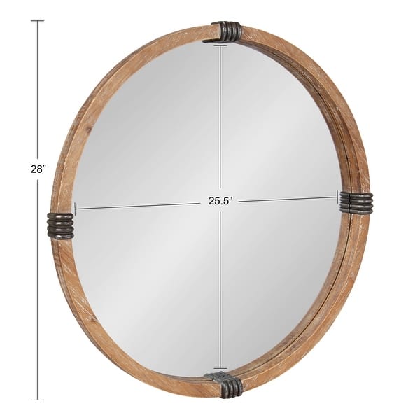 Kate and Laurel Stockport Framed Round Mirror - 28" Diameter - Bed Bath ...
