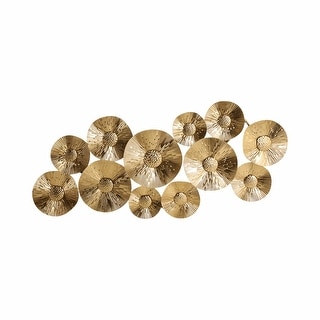 Sagebrook Home 39" Gold Layered Discs Metal Wall Decor in Iron - Bed ...