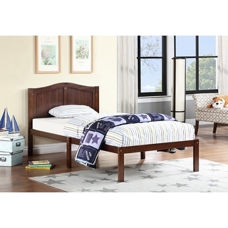 Twin Size Wooden Bed Frame with Headboard - Modern Minimalistic Design ...