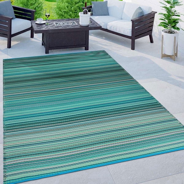 Contemporary Stripe Reversible Plastic Outdoor Rugs On Sale Bed Bath Beyond 37397047