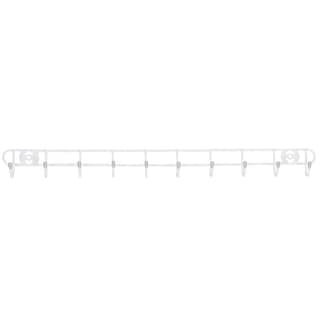 White Green All Purpose Mounted Hook Rail Hanger Hanging Rack 10 Hooks ...