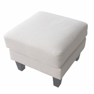 Square Ottoman Stool Fabric, Footrest for Bedroom To Match with Living ...