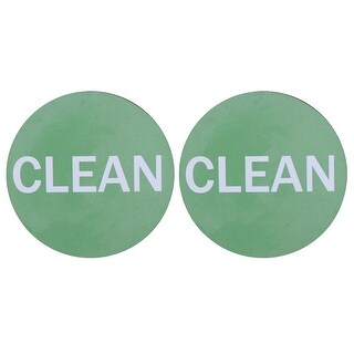 2pcs Dirty Clean Dishwasher Magnet, Round Refrigerator Sign Magnet, Red ...