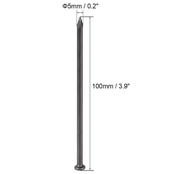 Hardware Nails Carbon Steel Wall Cement Nail 100mm 3.9-inch Black 10pcs ...