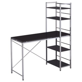 47" Black And Chrome Computer Desk - Bed Bath & Beyond - 37108887
