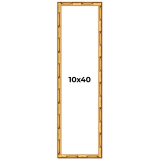 10x40 Frame Gold Bamboo Solid Wood Picture Frame | 1 Inch Moulding ...