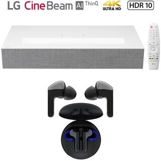 LG 4K UHD Laser DLP Home Theater Projector with LG Wireless Earbuds ...
