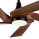 Moasis 52" Modern Remote Control Ceiling Fan with Lights and 5 Solid ...