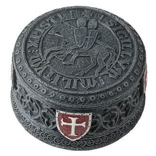 3.94 inches L Stone Knights Templar Seal Trinket Box made of Resin ...