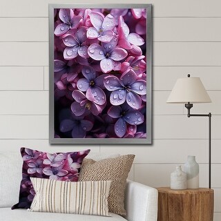 Designart "Flowers Whispering Lilacs" Lilacs Framed Canvas Wall Art ...