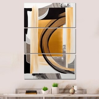 Designart "Glam Art Deco Abstract III" Modern Transitional Canvas Art ...