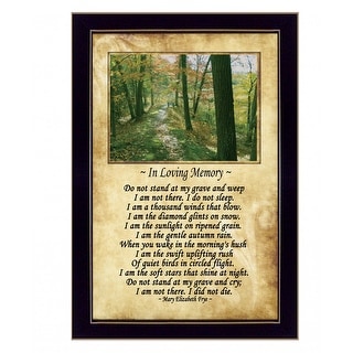 In Loving Memory Forest Black Framed Print Wall Art - Bed Bath & Beyond - 39738691