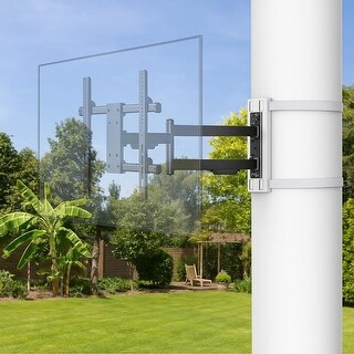 Full-Motion Pillar Mount - Strap-on, No Drilling, Fits 37"-80" TV ...