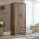 Wardrobe, Double Door Armoire with Drawer, Salt Oak finish - Bed Bath ...