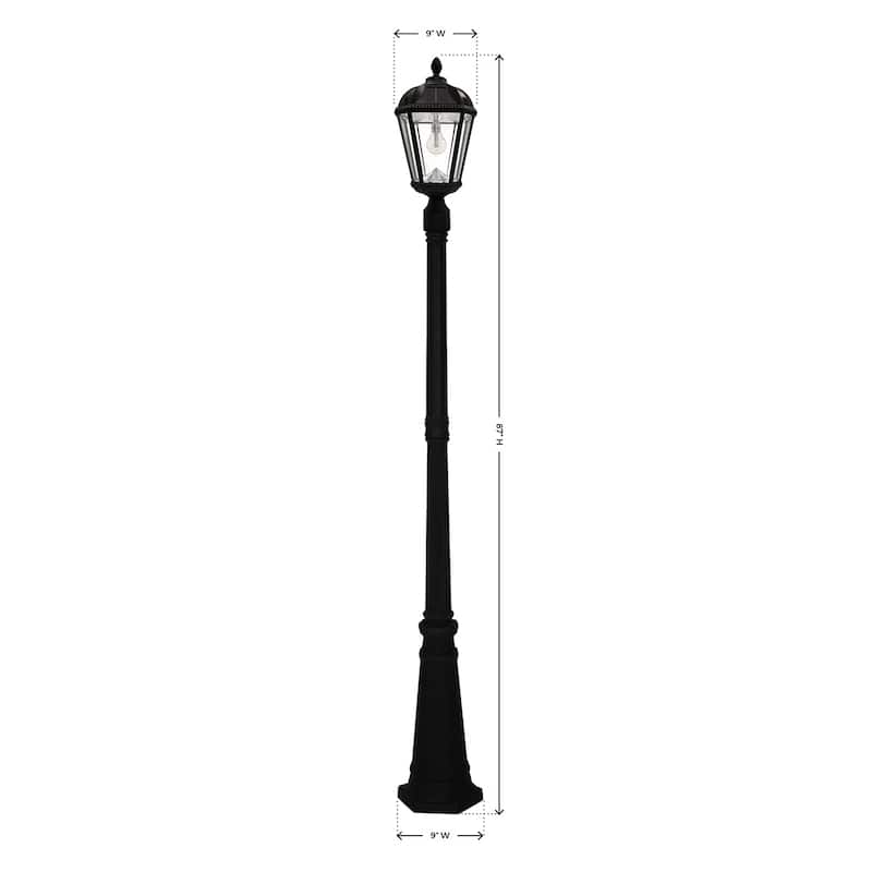 Gama Sonic Royal Bulb Solar Lamp Post with GS Solar LED Light Bulb ...