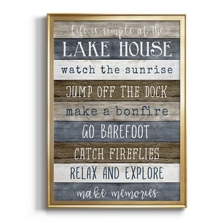 Simple Lake Rules Premium Framed Print - Ready to Hang - Bed Bath ...