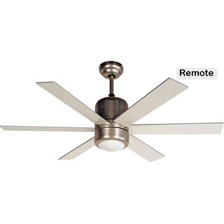 Horizon 48" 6 Blade Ceiling Fan with Satin Nickel Finish - Satin Nickel ...