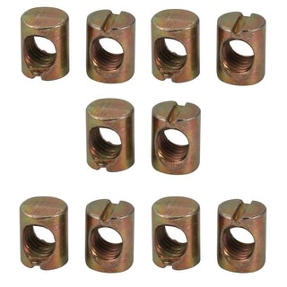 10pcs M8 Thread 15mm Height Zinc Plated Iron Slotted Drive Cross Dowel ...