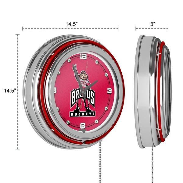 The Ohio State University Neon Clock - 14 inch Diameter - Bed Bath ...