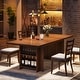 63" Farmhouse Dining Table for 6, Rectangular Wood Kitchen Table with ...
