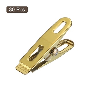 30Pcs Stainless Steel Clothespins Multipurpose Laundry Pegs - 50mm Gold ...
